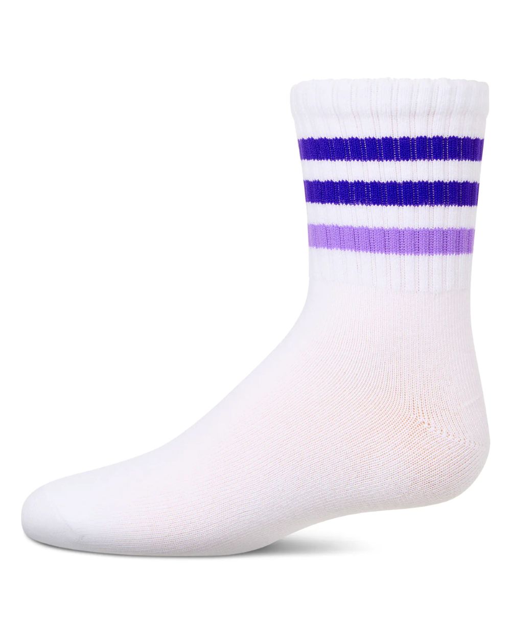 MEMOI Two-Tone Varsity Stripe Crew Sock – B'Dazzle